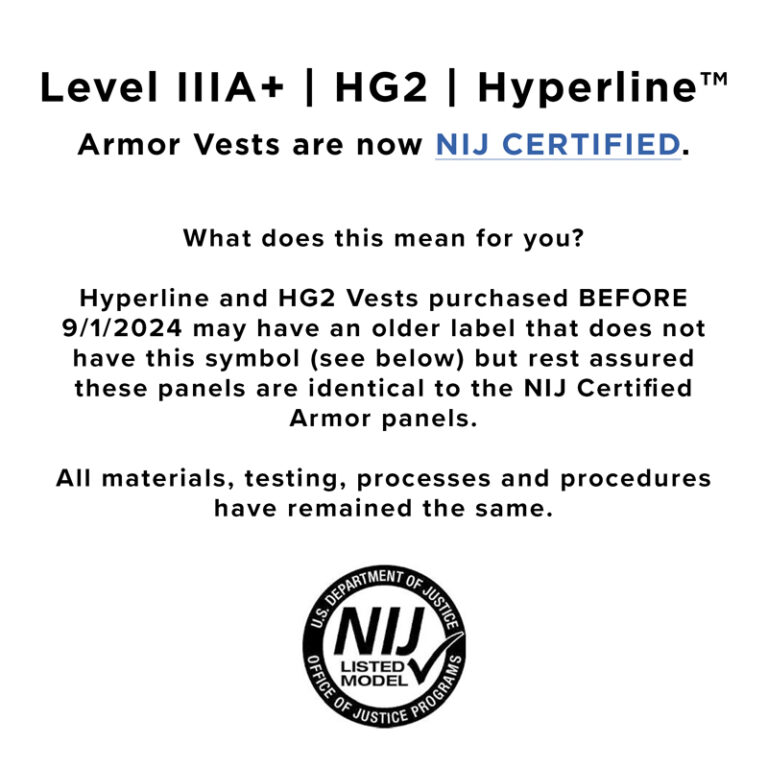 Hyper Concealable™ HYPERLINE™ Level IIIA - Safe Life Defense